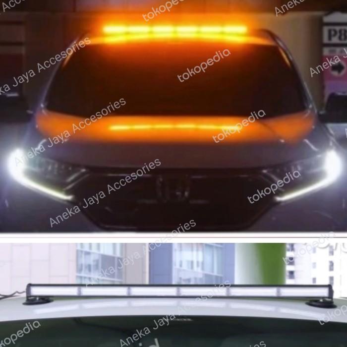 Jual Light Bar Atap Mobil 1 sisi 90cm LED COB Strobo Atap Rotator ...