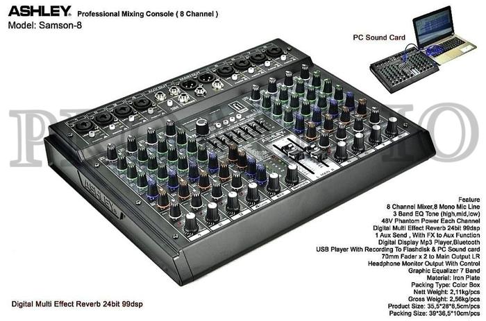 Jual Mixer ASHLEY SAMSON 8 / SAMSON8 / SAMSON-8 8 CHANNEL ORIGINAL ...