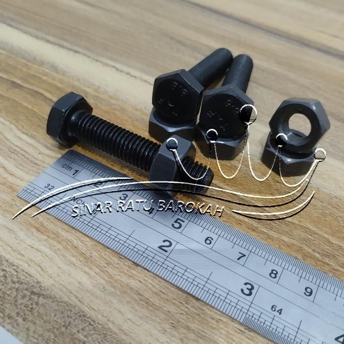 Jual BAUT BAJA M10 X 50 MUR HTB GRADE 8.8 M10X50 FULL DRAT KUNCI 17 5CM - Kab. Tangerang - Sinar ...