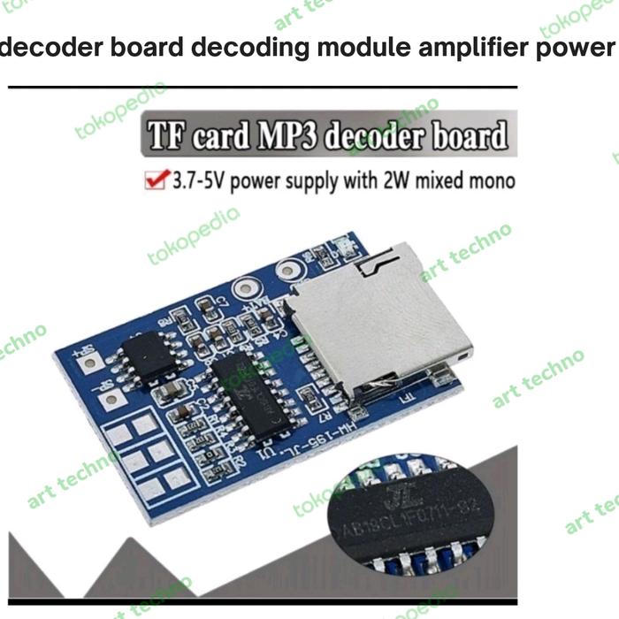 Jual *JL* TF card MP3 decoder board power module amplifier 3.75V 2W ...