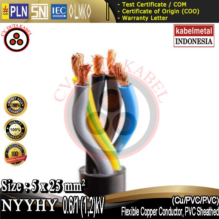 Jual Kabel NYYHY 5x25 mm2 METAL /5 x 25 mm2/5x25mm2/5x25 mm/5x25mm ...