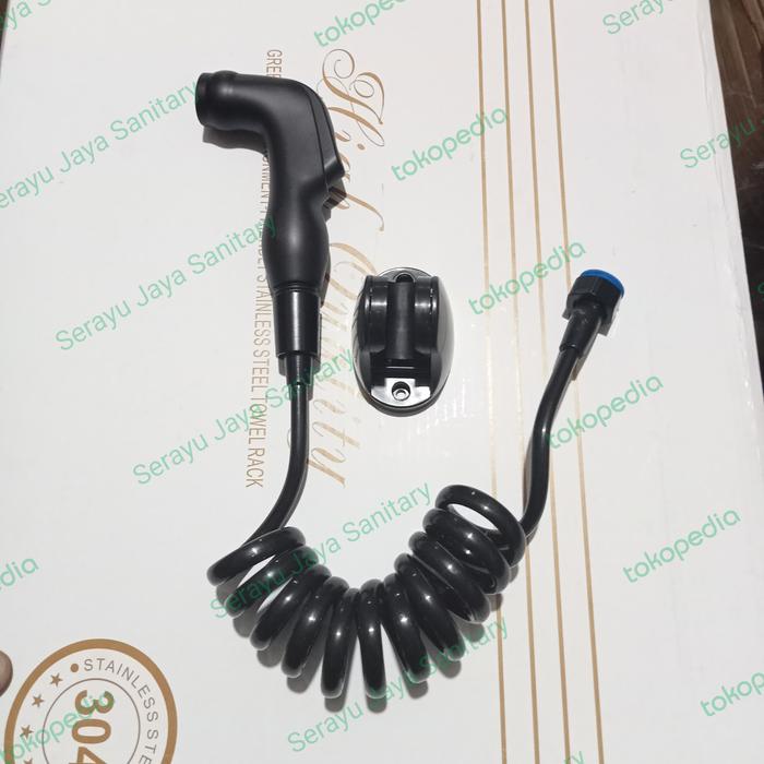 Jual Jet Shower Spiral Black/Toilet Shower Hitam/Jet Shower Bidet black ...