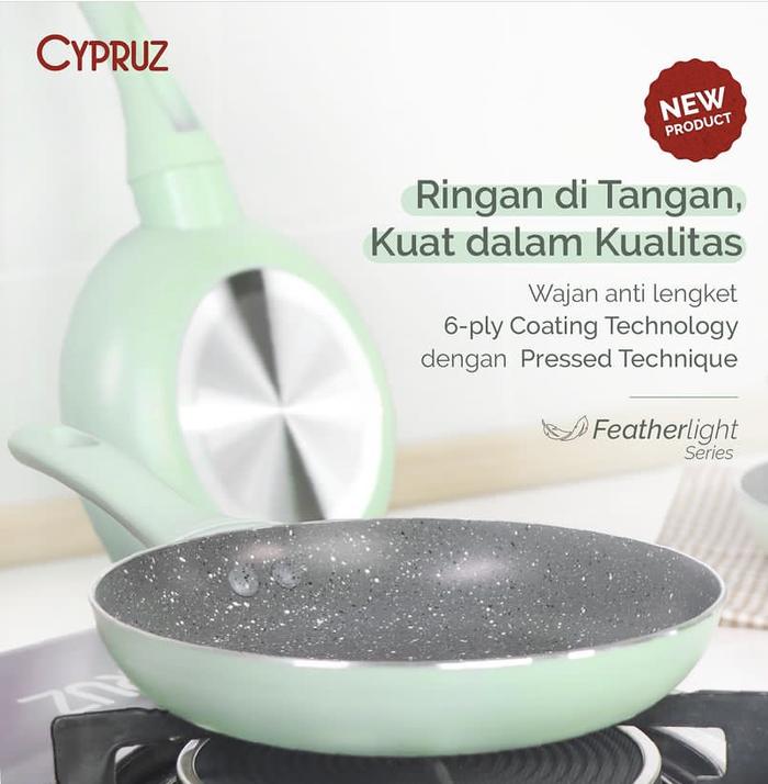 Jual Cypruz GREEN Frying Pan Feather Light Series Penggorengan Anti Lengket - 18 cm - Jakarta ...
