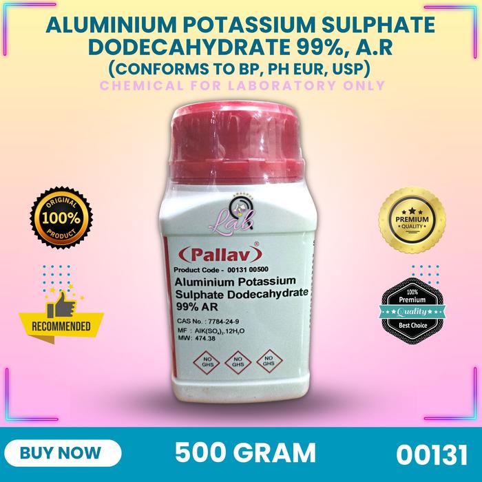 Jual Alumunium Potassium Sulphate Dodecahydrate 99% AR | AlK(SO4)2 ...