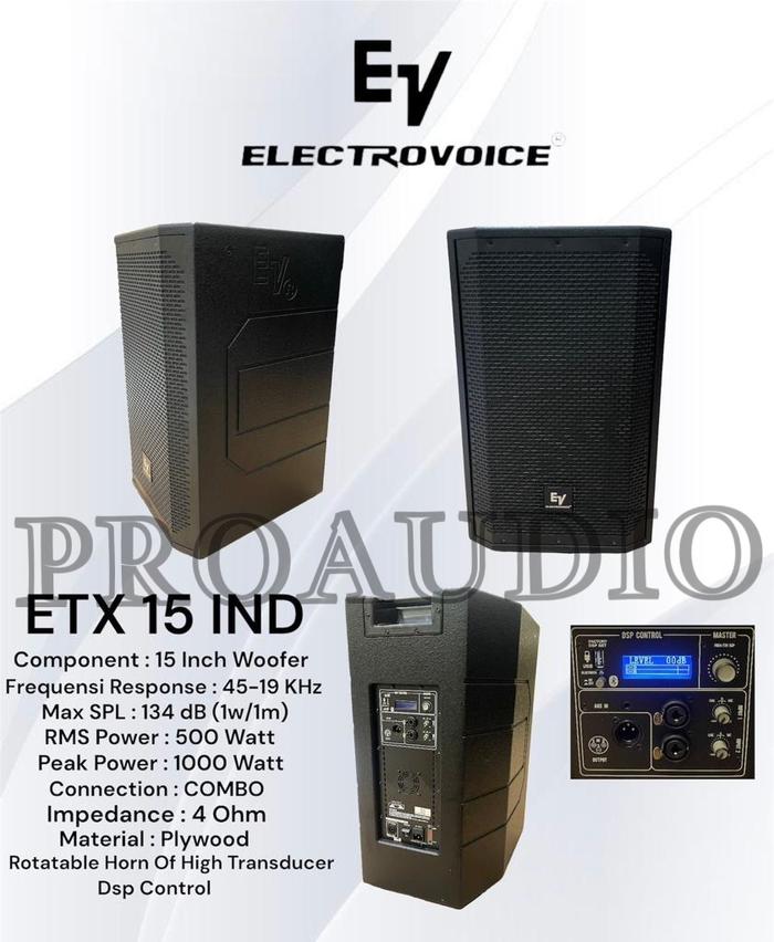 Jual SPEAKER AKTIF ELECTRO VOICE EV ETX 15 IND EXT 15IND 15 INCH 1000 ...