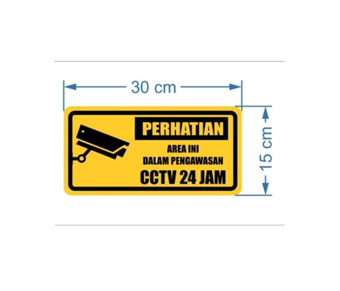 Jual Stiker Label Sign K3 CCTV anti MALING/PENCURI 30x15cm - Jakarta ...