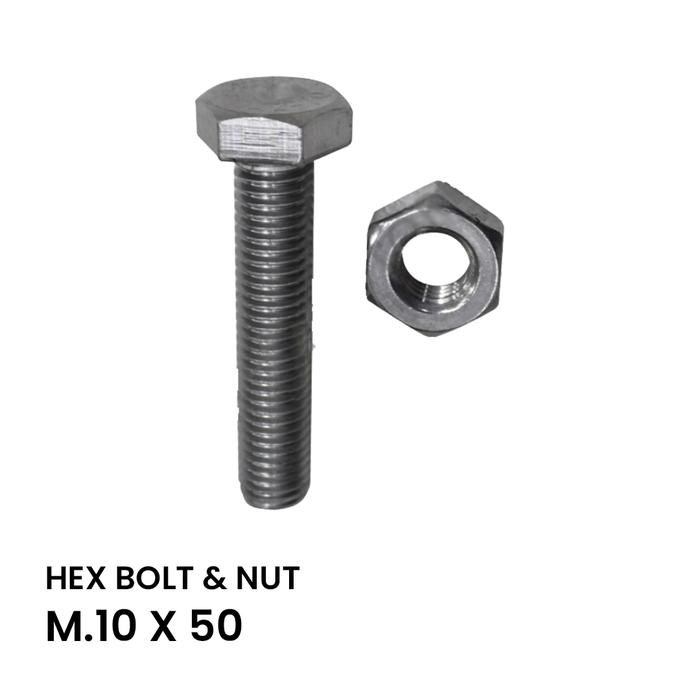 Jual MUR BAUT / BOLT & NUT FAST FIX SEGI ENAM SS304 M10 X 50 - Kab ...
