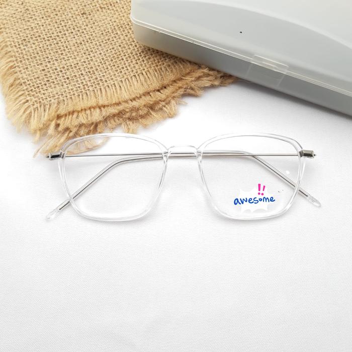 Jual Frame Kacamata Minus Pria Wanita Korea AE9812CLR Kotak Lentur ...