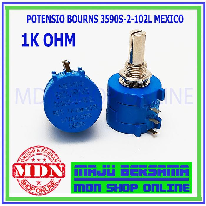 Jual Potensio bourns 1k 2k 5k 10k 20k 50k 100k multi turn - 1K OHM ...