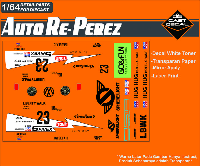 Jual [WHITE TONER] DECAL HOTWHEELS WHITE TONER - LIVERY KOOL KOMBI LBWK ...