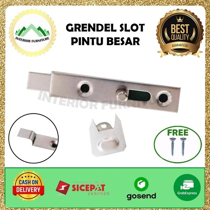 Jual Grendel Pintu Stainless Modern Tipis Kunci Slot Grendel HK Kecil ...