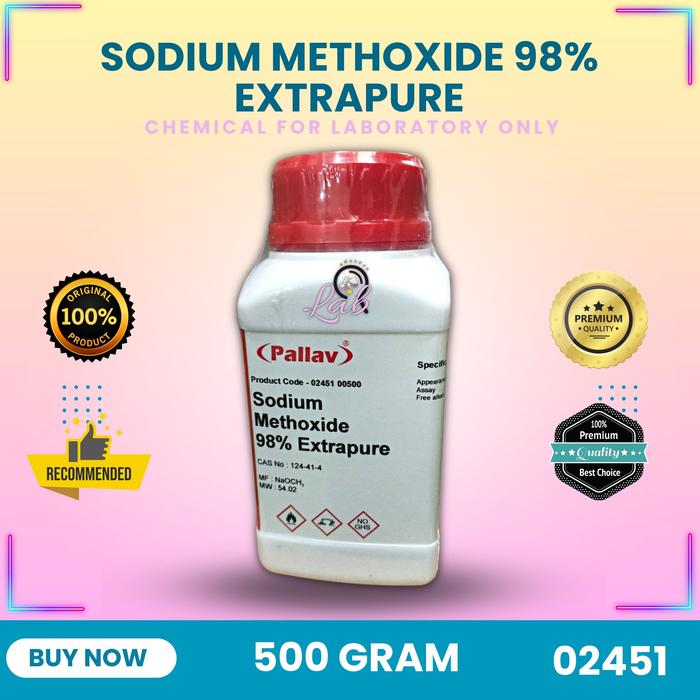 Jual Sodium Methoxide 98% Extra Pure (Sodium methylate) | NaOCH3, 500 ...