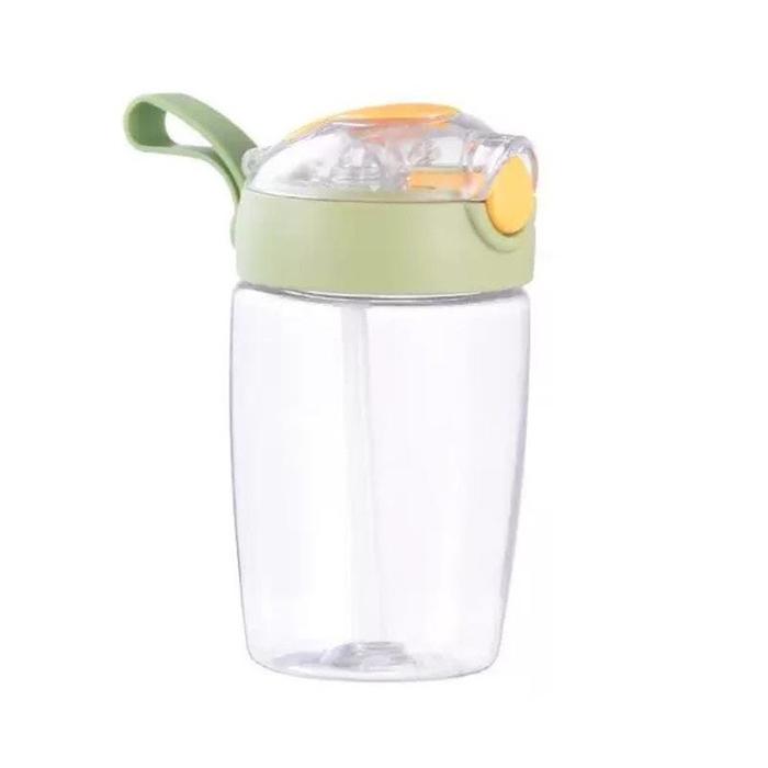 Promo Botol Minum Anak Sekolah Tempat Minum Korea Plastik Tumblr Transparan - 420ml Hijau ...