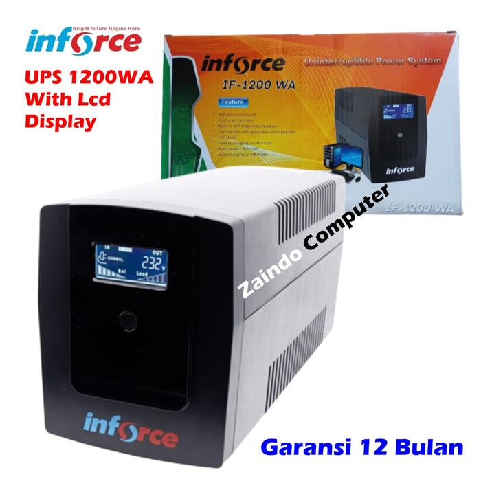 Promo UPS Inforce 1200VA / UPS 1200VA Dilengkapi AVR & LCD Display IF ...