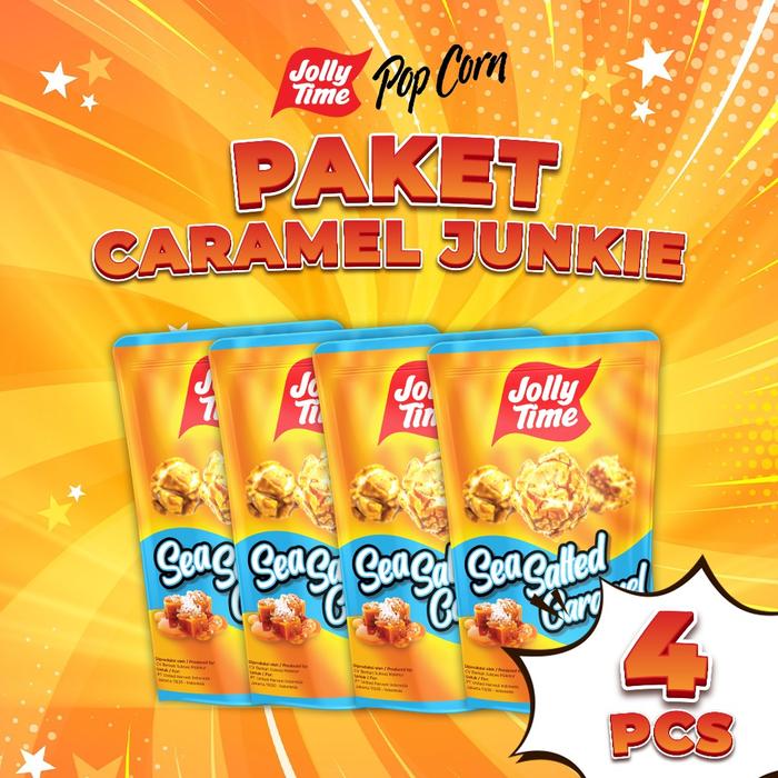Promo Jolly Time Popcorn-Paket Caramel Junkie(4 pcs Sea Salted Caramel ...