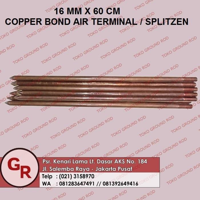 Jual 16 mm x 60 cm - Copper Bond Air Terminal / SPLITZEN BESI LAPIS ...