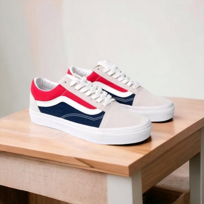 Jual Sepatu Vans Old Skool Retro Pepsi Red Blue Classic Original ...