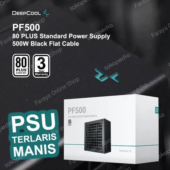 Jual PSU DeepCool PF500 500W 80+ All Flat Cable - Kota Surabaya ...