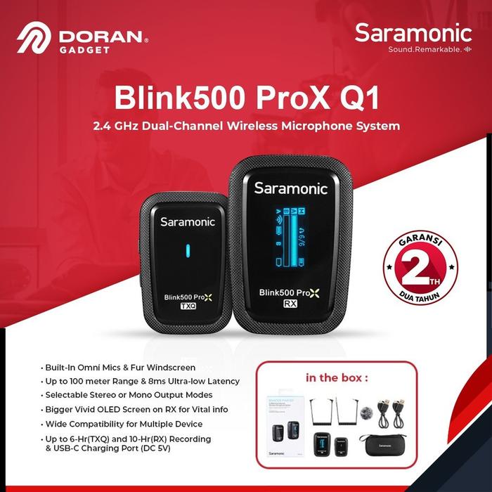 Jual Saramonic Blink 500 Pro X Q1 Dual-Channel Wireless Microphone ...