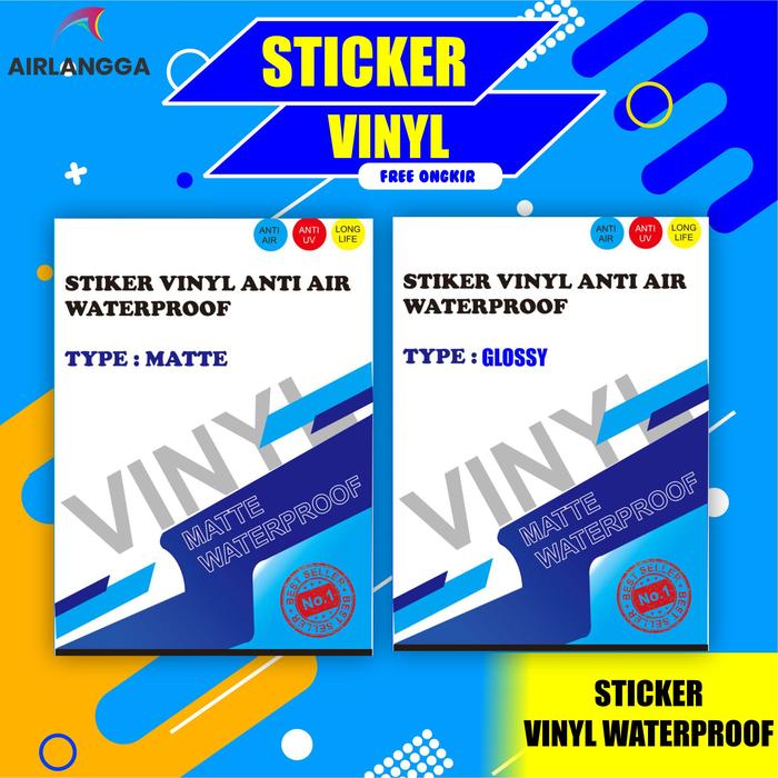 Jual Kertas Sticker Vinyl Inkjet Anti Air A4 Waterproof isi 10 lembar ...