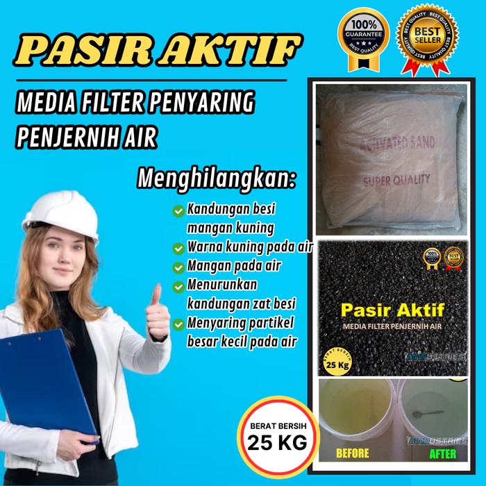 Jual Pasir aktif filter air 25kg menurunkan kandungan zat besi pada air ...