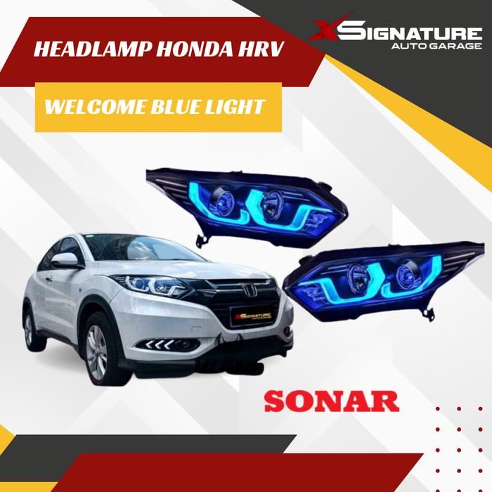 Jual HEADLAMP HONDA HRV VERSION 2 WELCOME BLUE TO WHITE DRL COMPLETE ...