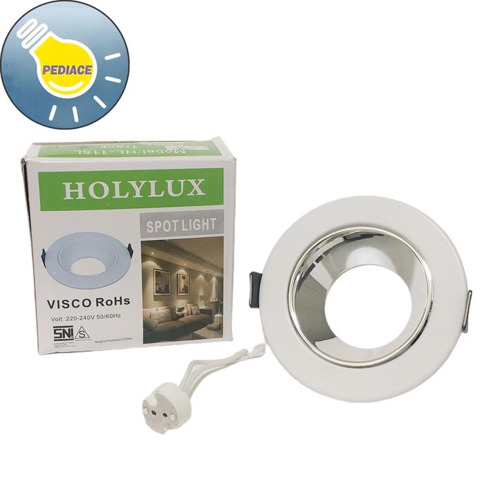Jual Kap Lampu Spotlight MR16 HOLYLUX HL-115L Lampu Ceiling Putih ...