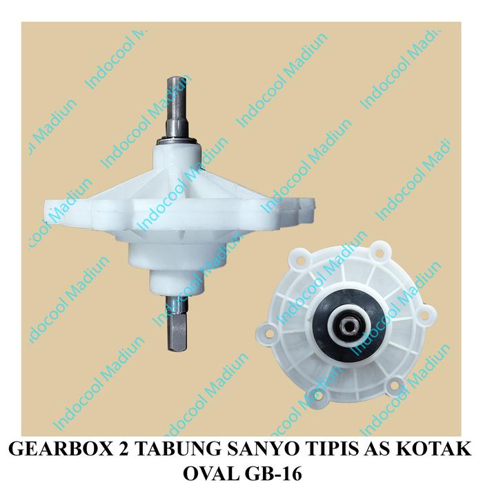 Jual GERBOX MESIN CUCI/GEARBOX 2 TABUNG SANYO TIPIS AS KOTAK OVAL GB-16 ...
