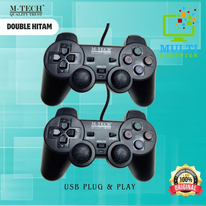 Jual Gamepad Double Mtech/Joystick/Gamepad Double Hitam M-Tech/Pc ...