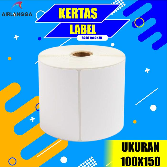 Jual Kertas Label Barcode Resi 100 x 150 mm Kertas Sticker Direct Thermal - Kota Surabaya ...