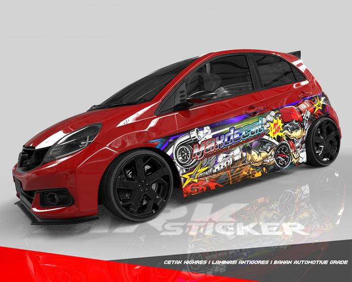 Jual STICKER PRINTING HONDA BRIO THAILOOK RACING | Decal Mobil Honda ...