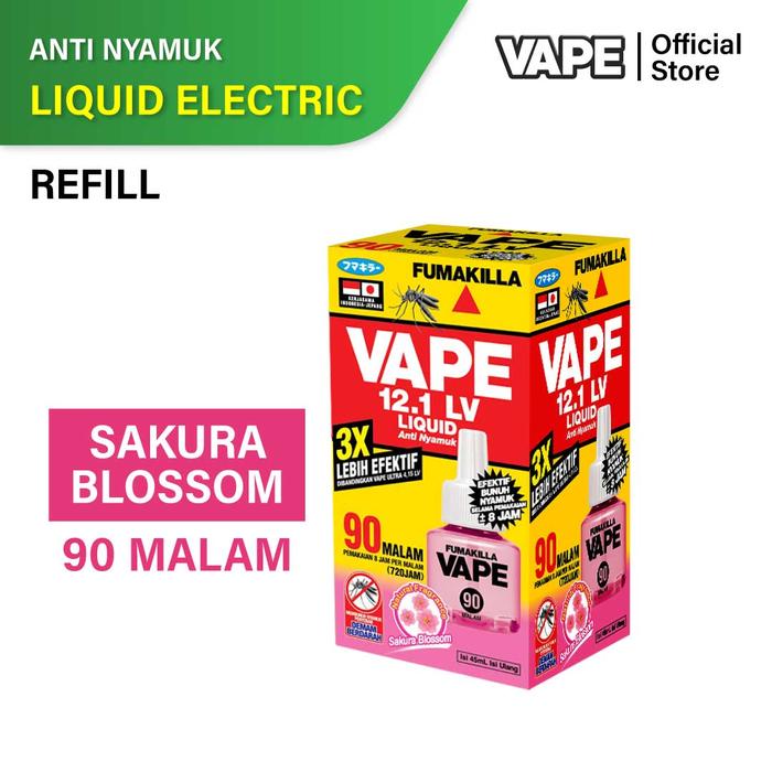 Promo Fumakilla Vape Refill 90 Malam Obat Nyamuk Sakura Blossom 45ml ...