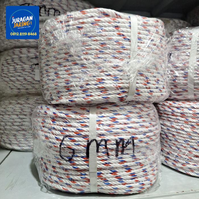 Jual tali tambang ppd 6 mm per meter untuk ikat barang, mobil bak dan ...