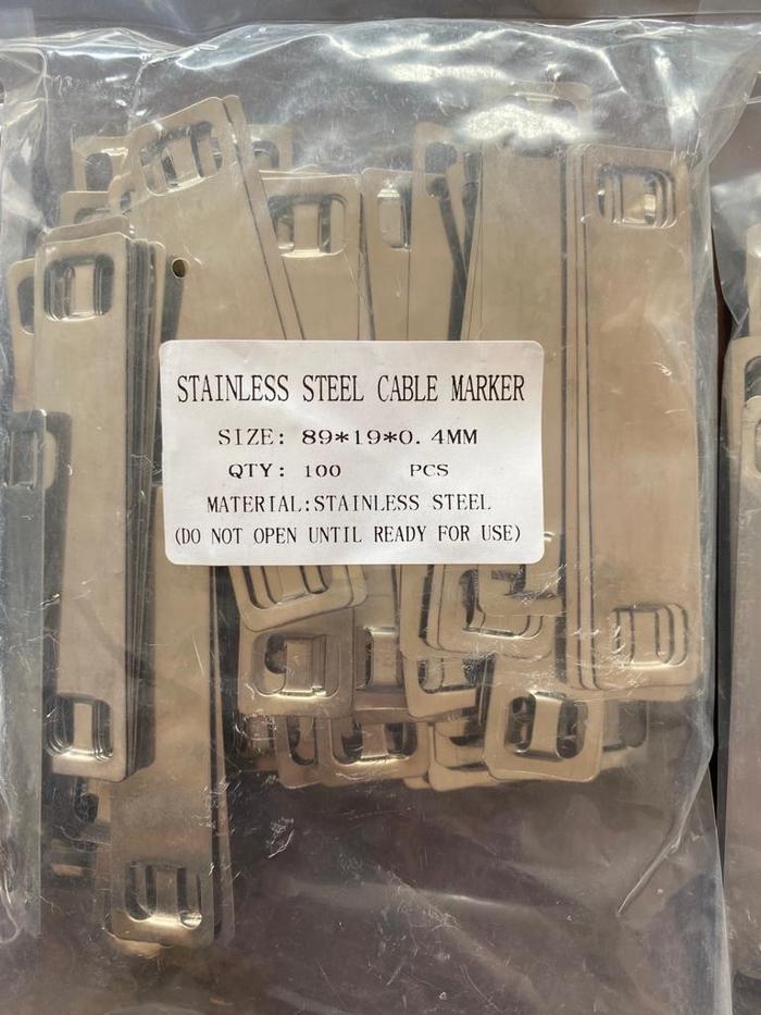 Jual Kabel Cable Marker Plate Tag Name Stainless Steel 89 x 19 mm ...