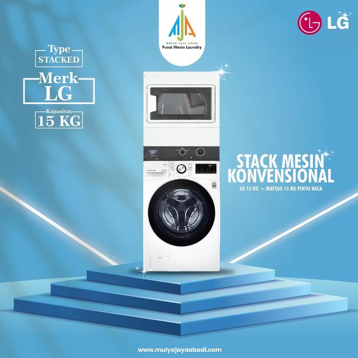 Jual Mesin Laundry Stack Washer LG 15 Kg Front loading & Dryer Gas 15 ...