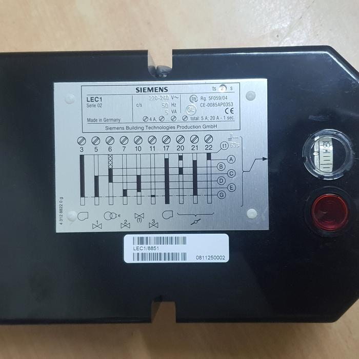 Jual SIEMENS BURNER CONTROL TYPE LEC1/8851 220-240V 50HZ 5VA - Kab. Tangerang - Sparepartburner ...