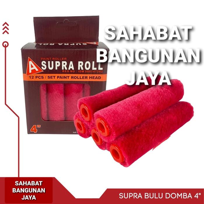 Jual REFILL BULU ROLL CAT KAPAL SUPRA MERAH(DOMBA) 4 Inch - # 1pcs ...