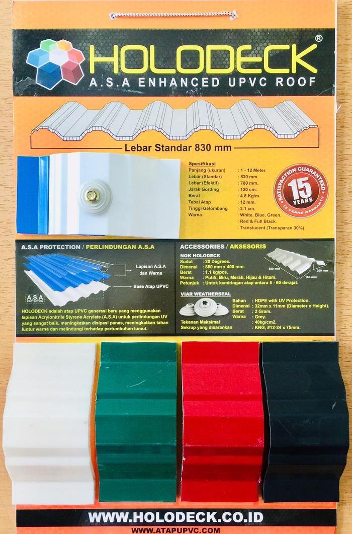 Jual Proyek Pak Juwendy Holodeck ASA Atap UPVC Hitam 12mm - Jakarta ...