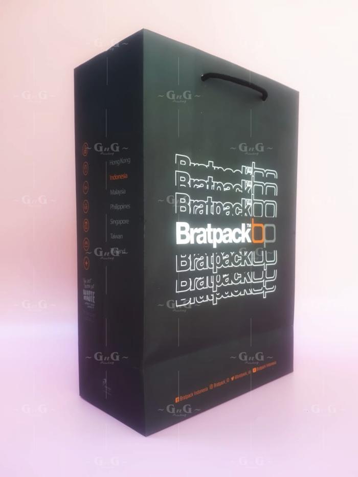 Jual Paper Shopping Bag Kraft Putih Custom Print, White Kraft, Uk ...