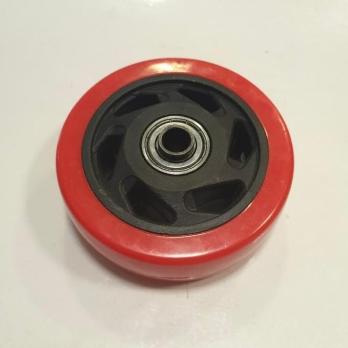 Jual Roda Pu Merah Double Bearing Medium Duty 4 Inch Wheel Only ...