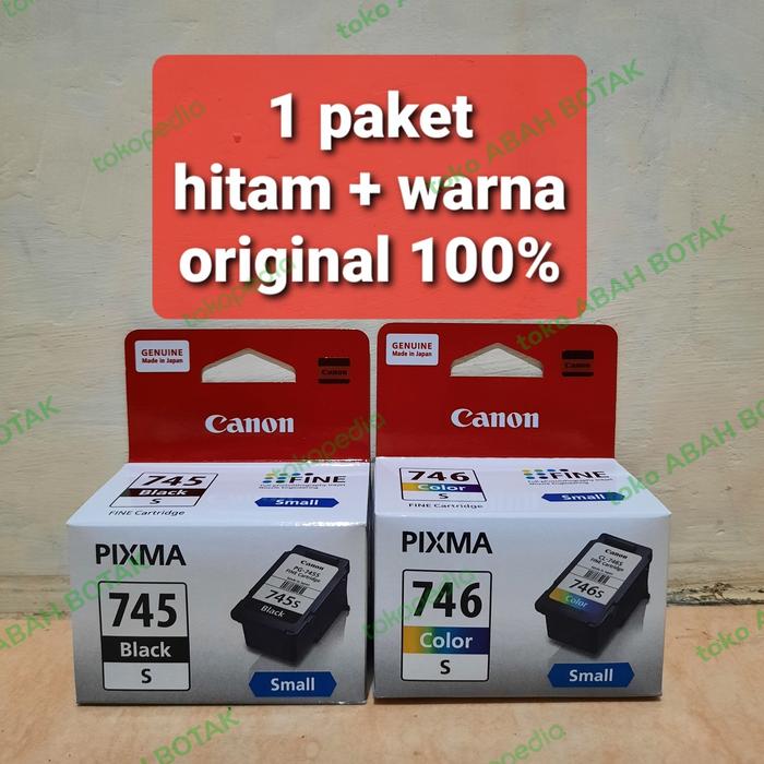Jual 1Set Tinta Cartridge Original Canon 745 & 746 Small iP2870S ...
