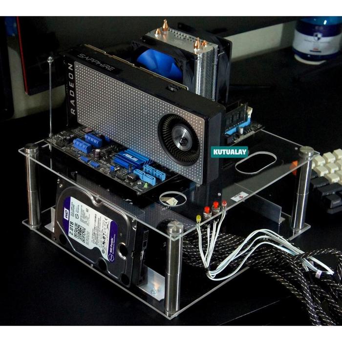 Jual Casing Benchtable Micro ATX Open Air Acrylic Akrilik Komputer PC ...