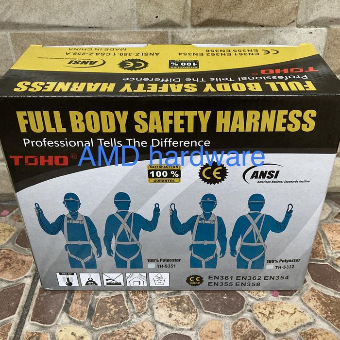 Jual Safety Body Hardness Double Hook Besar / Tali Pengaman Badan ...