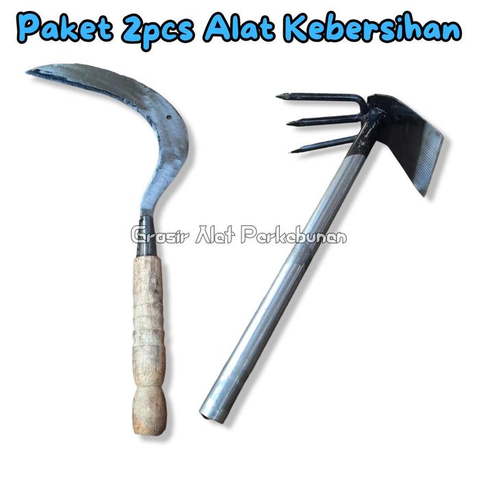Jual PROMO Paket 2pcs Cangkul Wangkil Garuk Mini Dan Arit Rumput Tajam ...