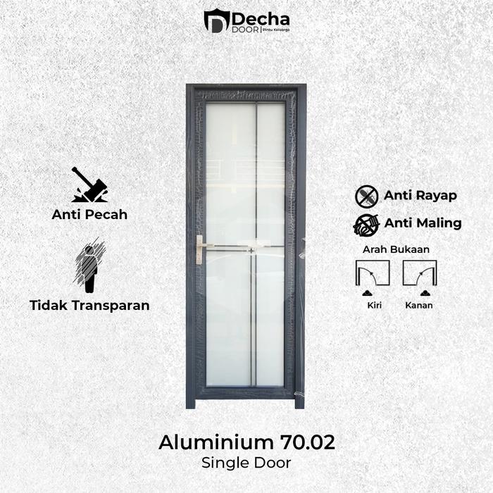 Jual Pintu Aluminium Kamar Mandi Toilet - Decha Door Alu 70.01 - Kanan ...