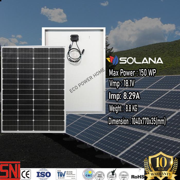 Jual SOLAR PANEL SOLAR CELL PV MODUL P12 150WP MONO CRYSTALLINE ...
