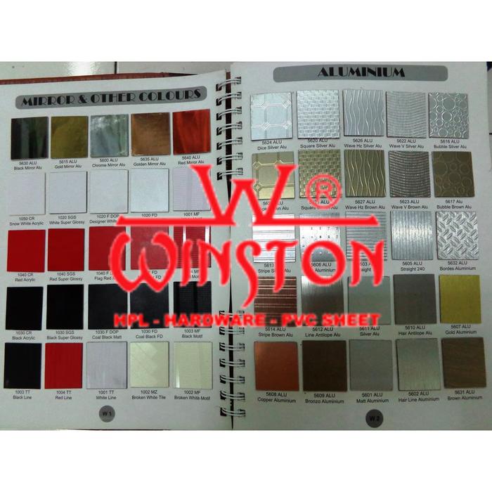 Jual HPL Winston Premium Super Glossy Putih Hitam Merah Mengkilap ...