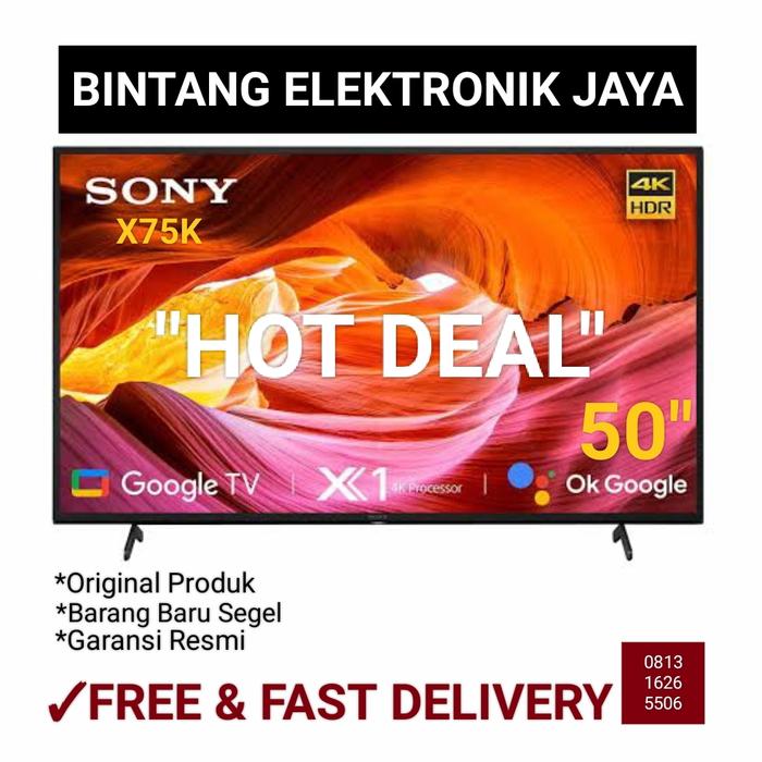 Jual SONY KD-50X75K 50 INCHI BRAVIA UHD 4K SMART TV GOOGLE TV 50X75K ...