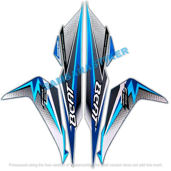 Jual STICKER STRIPING MOTOR HONDA BEAT FI 2018 ISS STANDAR FULL SET ...