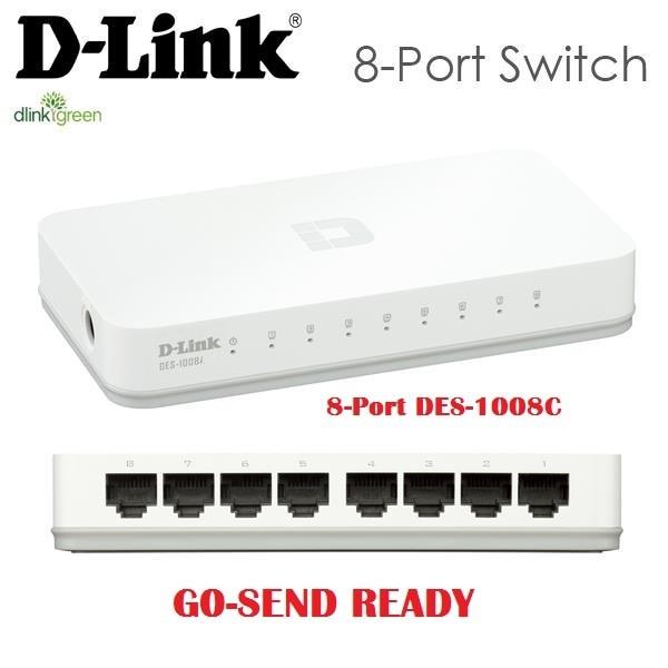 Jual Switch Hub Desktop D-Link 8 Port DES-1008C Garansi Resmi DLINK ...